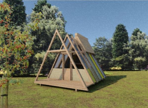 Design project for An A-frame Camp Cabin in United States | Arcbazar