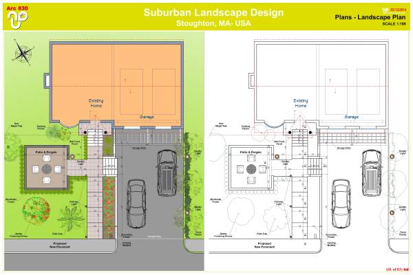 Design project for Suburban landscape design in United States | Arcbazar