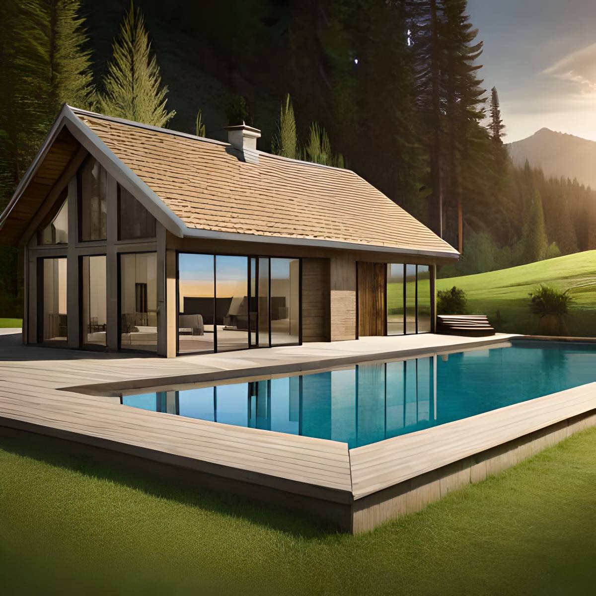 Design project for Hobbit Style Pool House for Rural WV Mountain Home ...