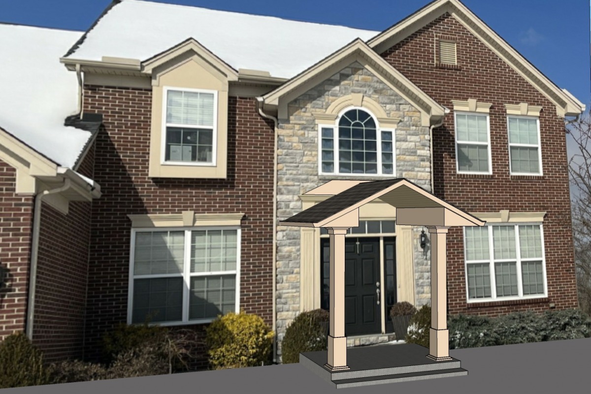 Design project for Add roof over front porch in United States | Arcbazar