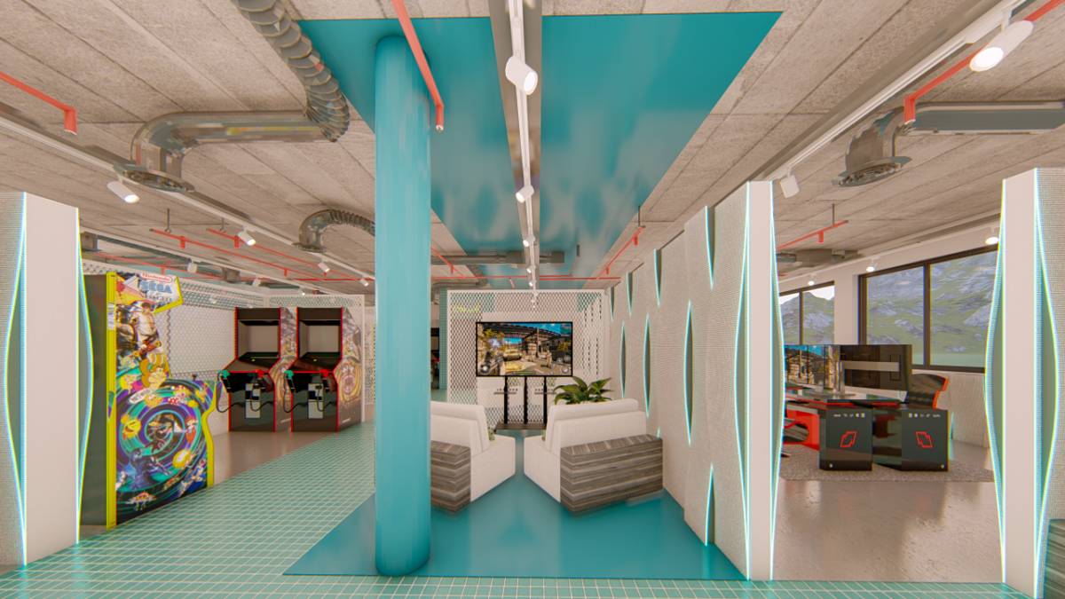 Design project for Mountains meet Gaming - 1. Gaming Room in the Alps ...