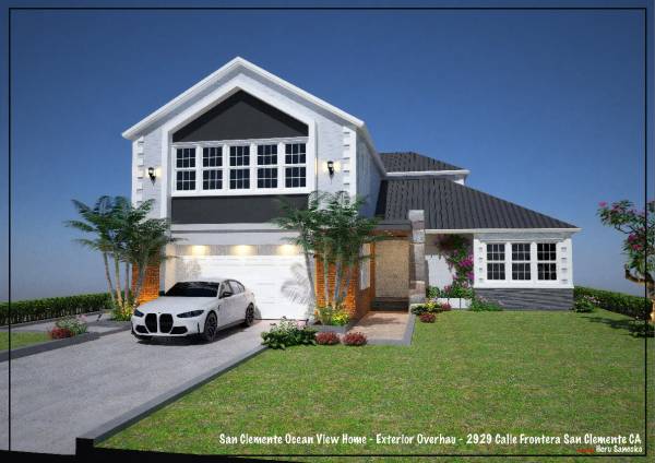 Design project for San Clemente Ocean View Home - Exterior Overhaul in ...