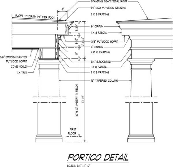 Design project for Portico / Porch for Colonial Home in CT in United ...