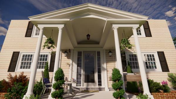 Design project for Portico / Porch for Colonial Home in CT in United ...