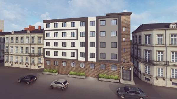 Design project for 8th Street apartment building in United States ...