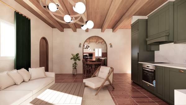 Multiple Rooms تم التصميم بواسطةCrack Architects - ADU MINI LIVINGROOM ...