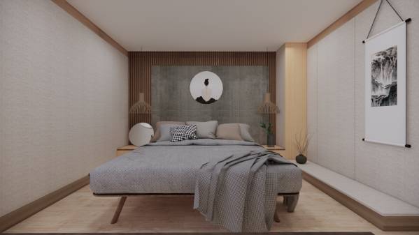 Design project for Amazing Modern Zen Basement with golf course water ...