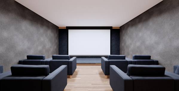 Design project for Amazing Modern Zen Basement with golf course water ...