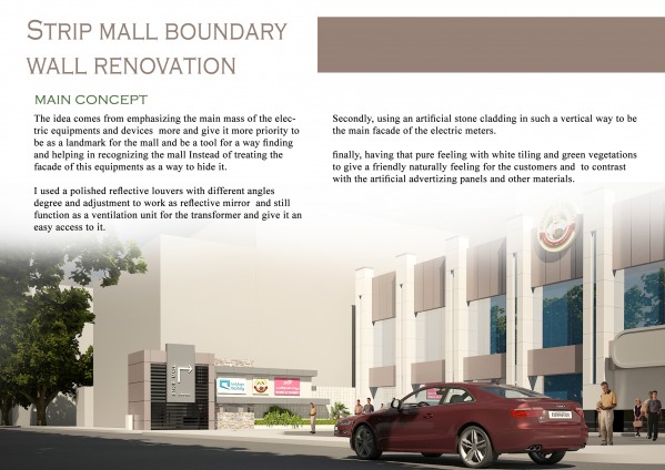 Design project for Strip mall boundary wall renovation in Saudi Arabia ...