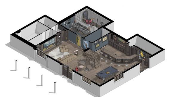 Design project for Basement Project in United States | Arcbazar