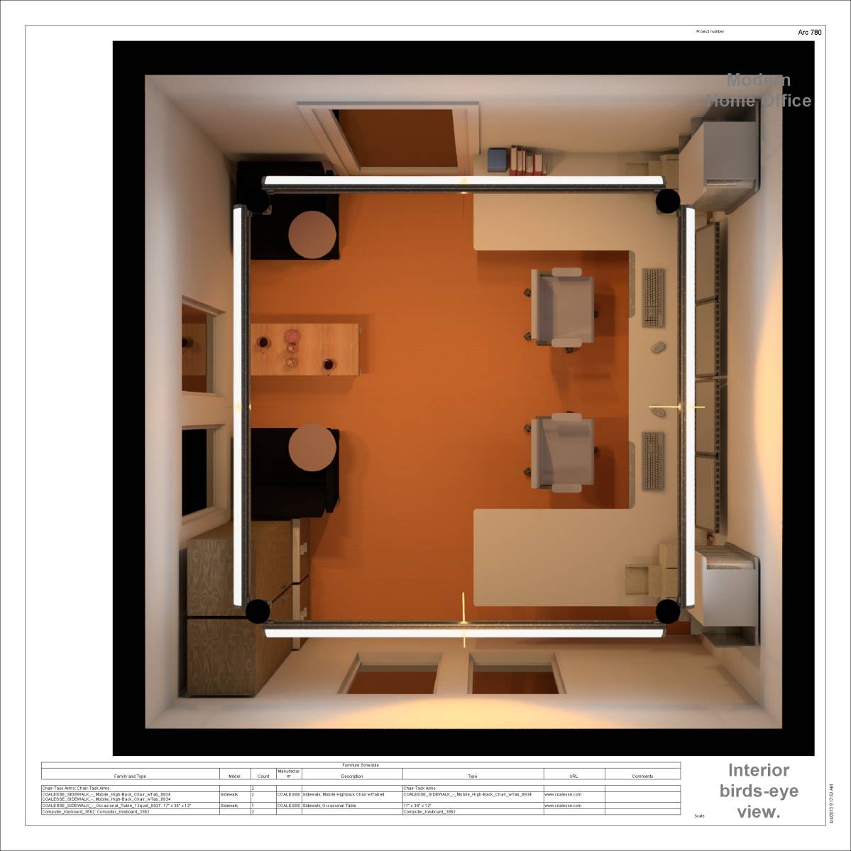 Design project for Modern Home Office in United States | Arcbazar