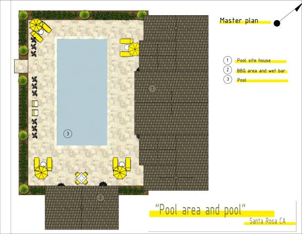 Design project for Pool area and pool house in United States | Arcbazar