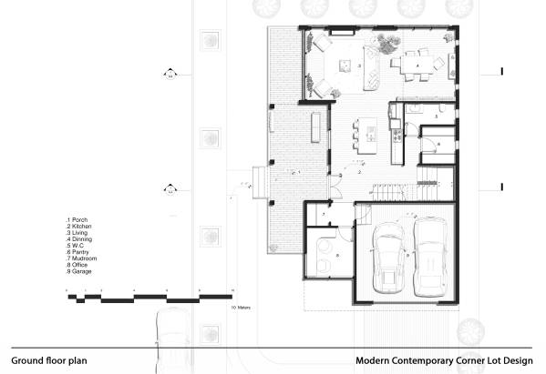 Design project for Modern Contemporary Corner Lot Design on a 50 ...