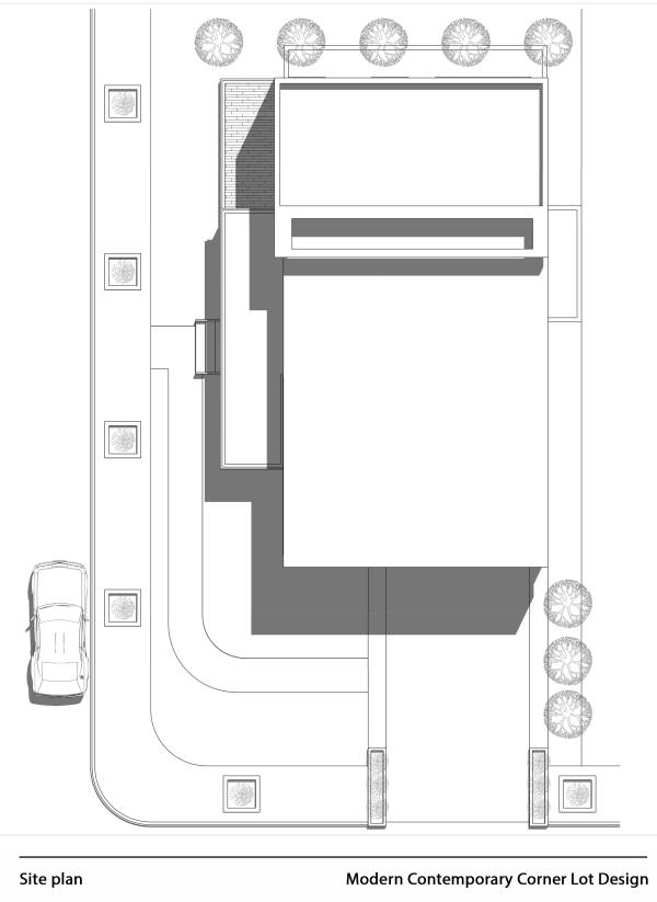Design project for Modern Contemporary Corner Lot Design on a 50 ...