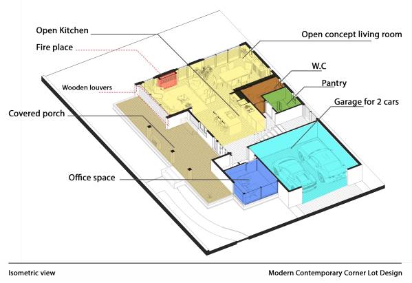 Design project for Modern Contemporary Corner Lot Design on a 50 ...