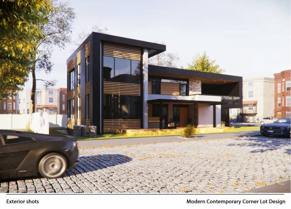 Design project for Modern Contemporary Corner Lot Design on a 50 ...