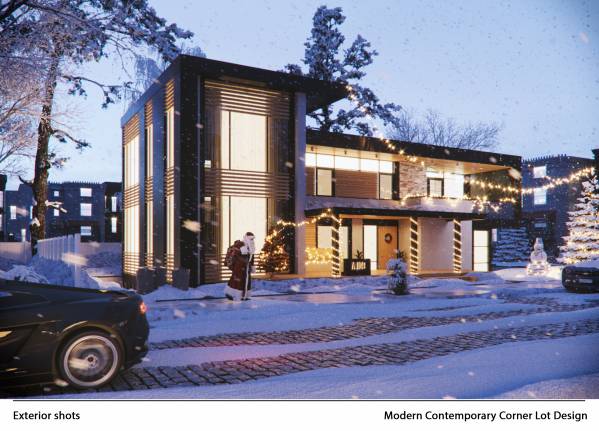 Design project for Modern Contemporary Corner Lot Design on a 50 ...