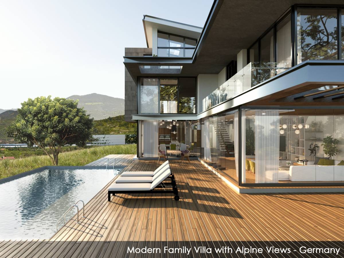 Design project for Modern Family Villa with Alpine Views in Germany in ...