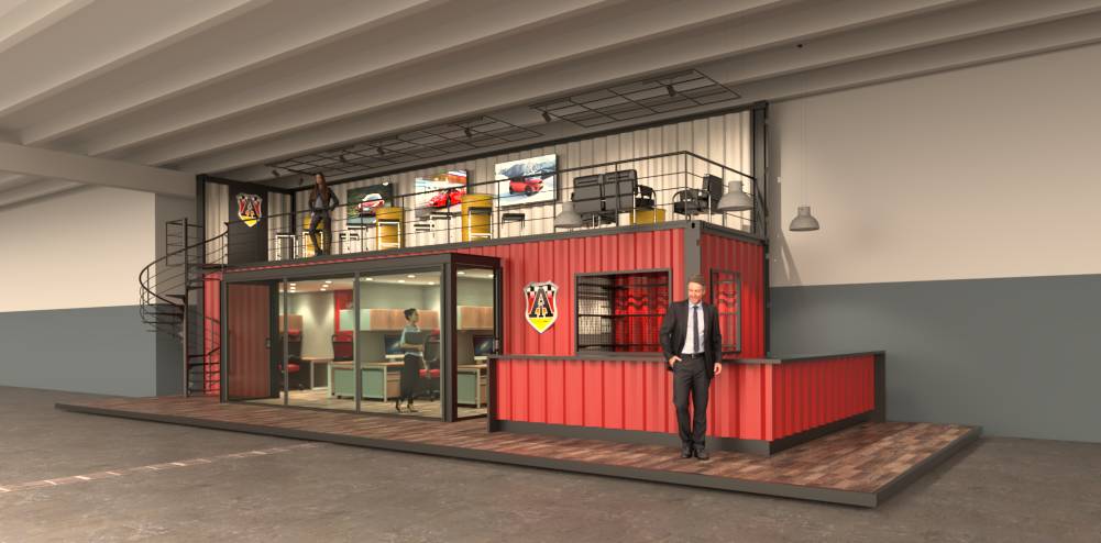 Design project for 40ft Shipping container converted into office for ...