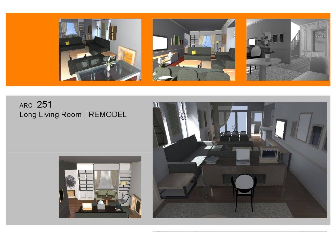 Design project for long living room in United States | Arcbazar