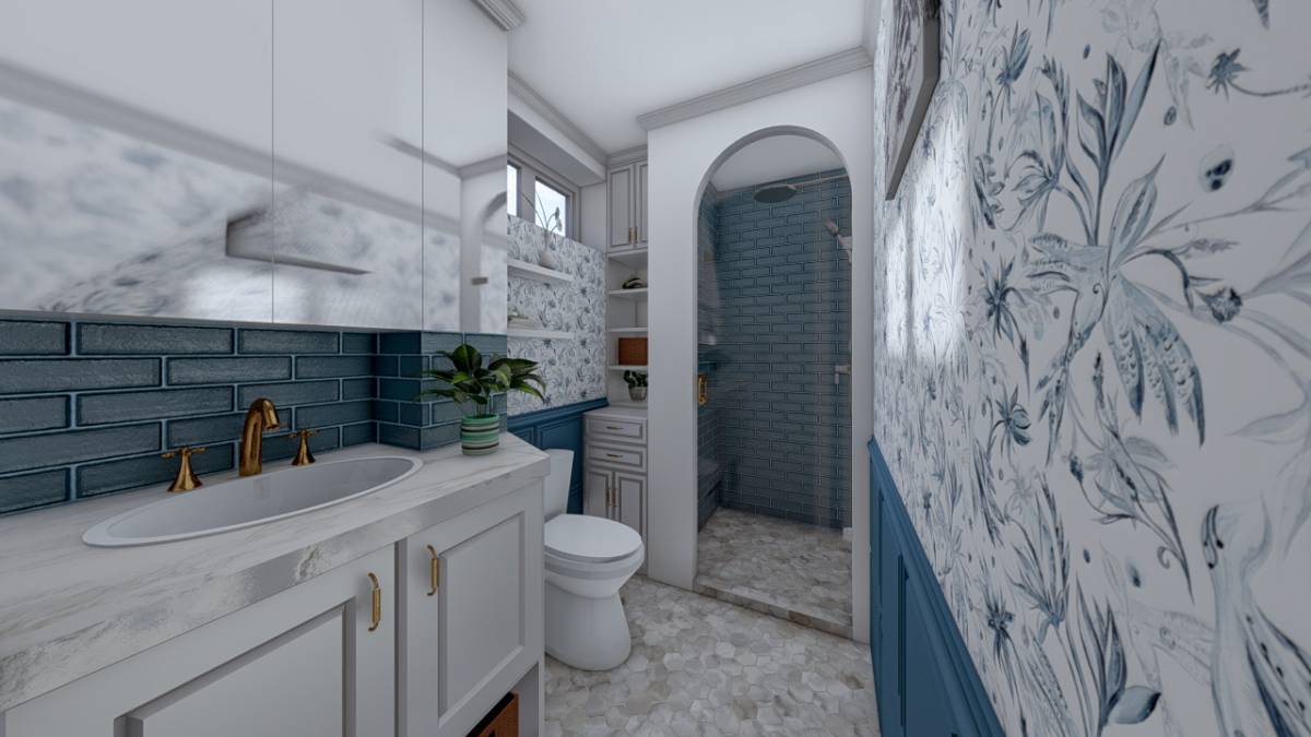 Design project for Philadelphia Row House Second Floor Full bath in ...