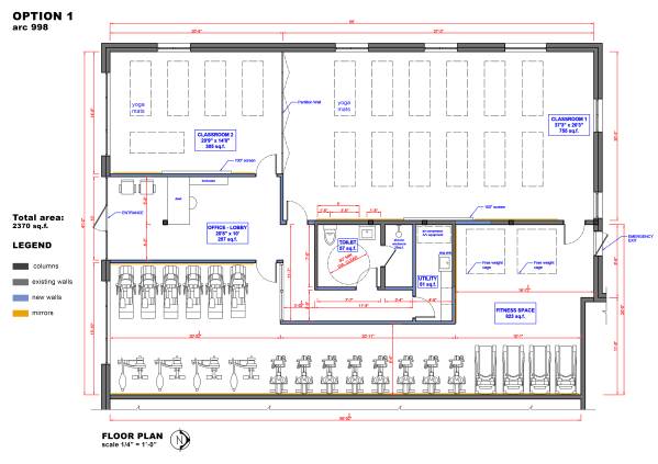 Design project for Wellness Center Floor Plan in United States | Arcbazar