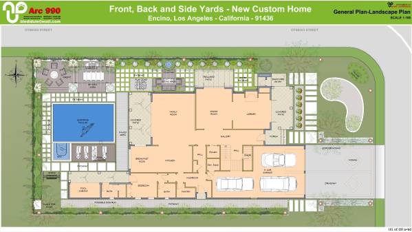 Design project for Front, Back and side yards - new custom home in ...