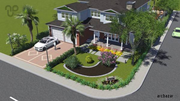 Design project for Front, Back and side yards - new custom home in ...