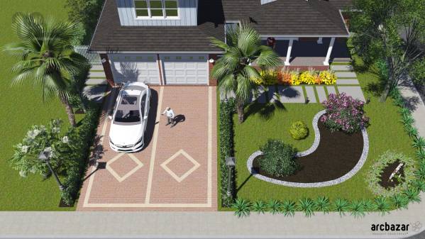 Design project for Front, Back and side yards - new custom home in ...