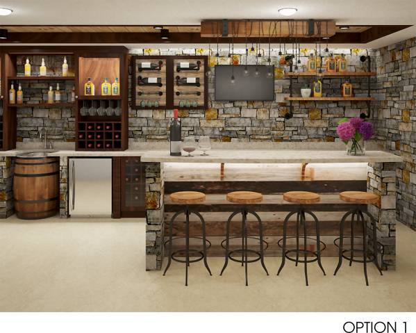 Design project for Log Cabin Bar in United States | Arcbazar