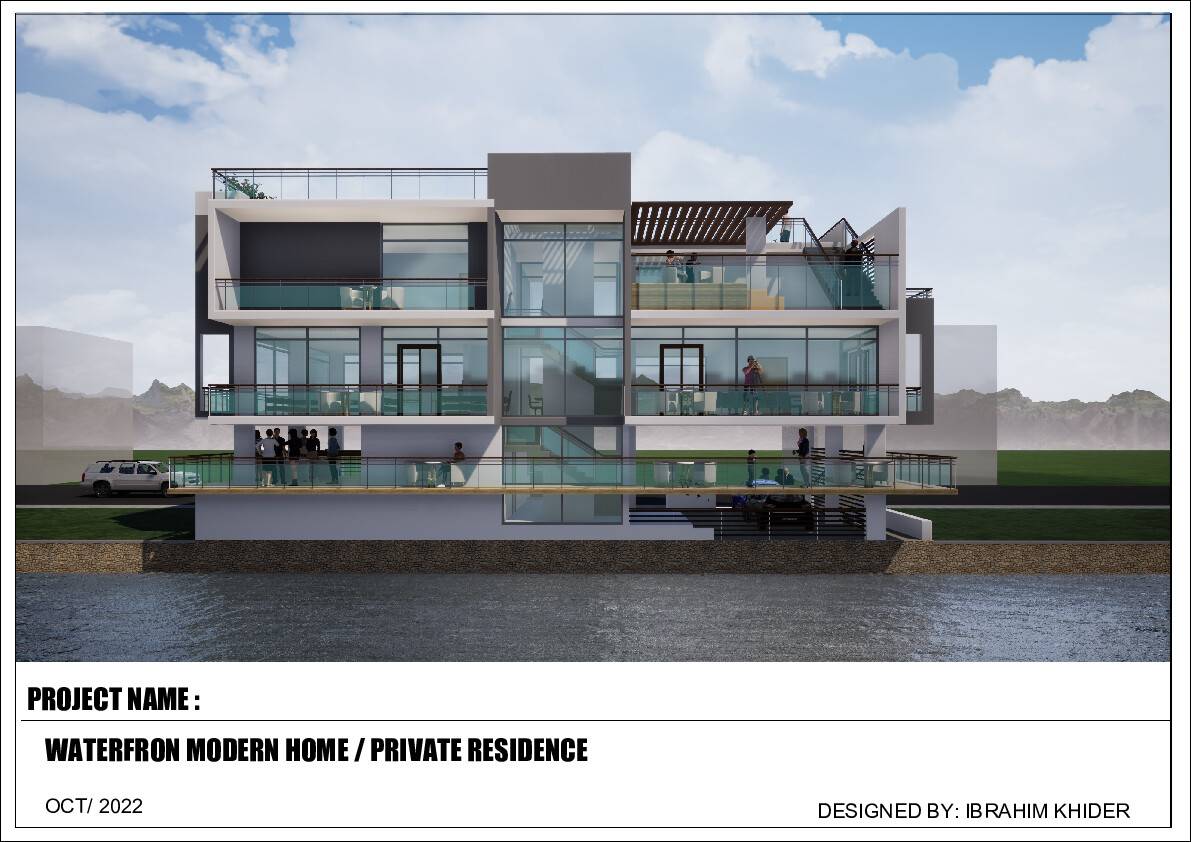 Design project for Modern Waterfront Home in United States | Arcbazar