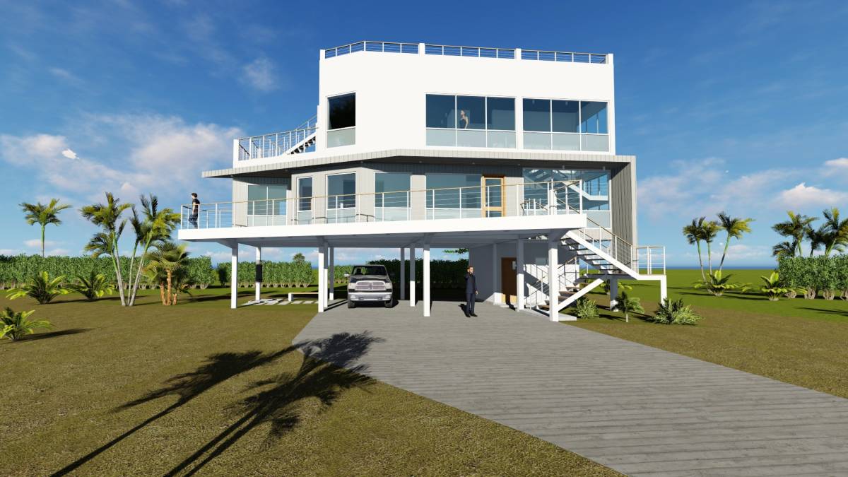 Design project for Triangular Beach Home in United States | Arcbazar