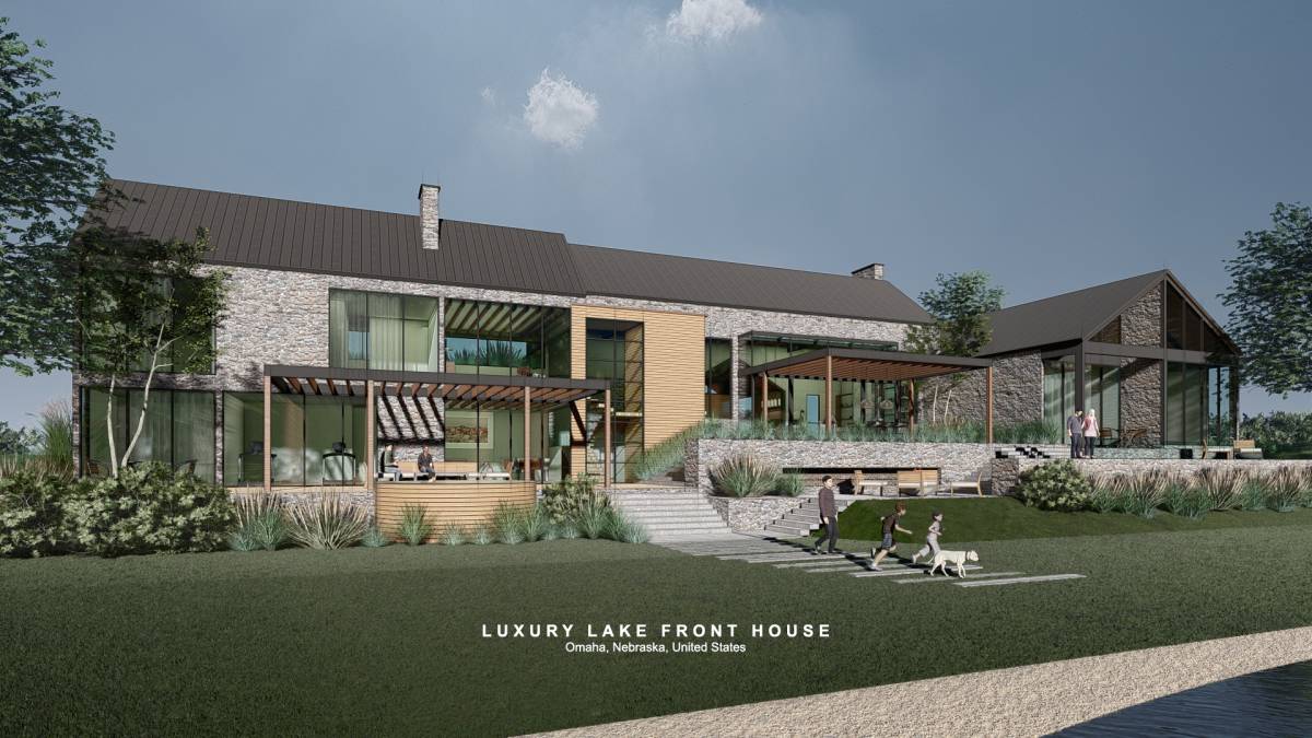 Design project for Luxury Lake Front Home - Contemporary with Cottage ...