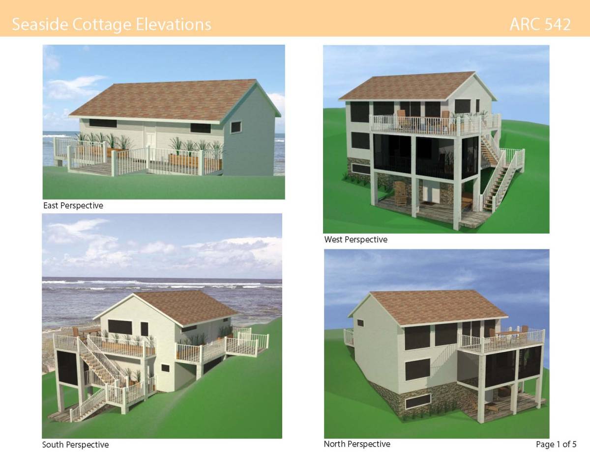 Design project for Seaside cottage elevations in Canada | Arcbazar