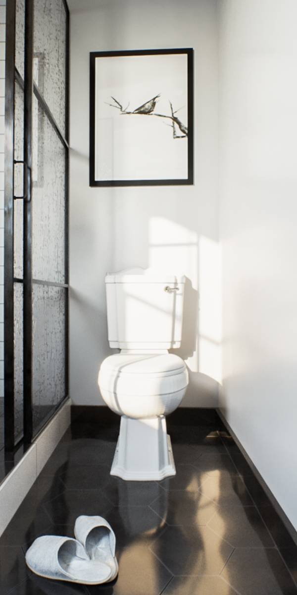 Design project for Awkward Shaped Small Bathroom remodel in United ...