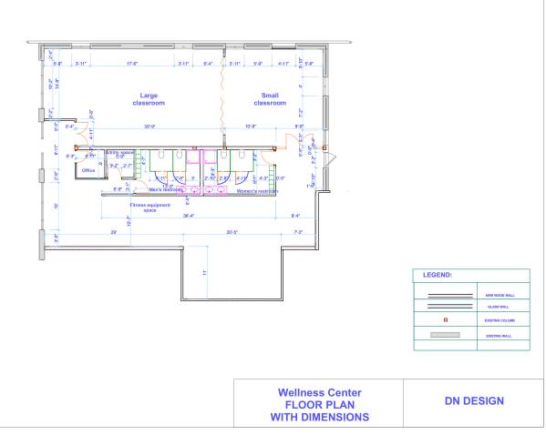 Design project for Wellness Center Floor Plan in United States | Arcbazar