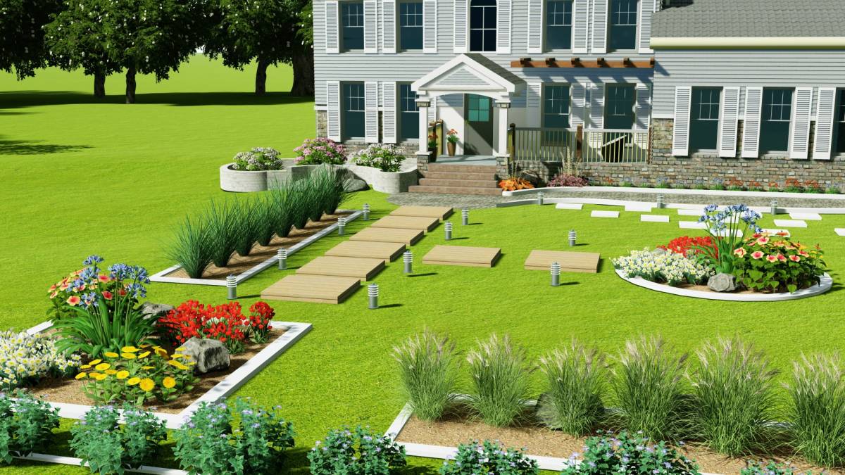Design project for Portico and landscape in United States | Arcbazar