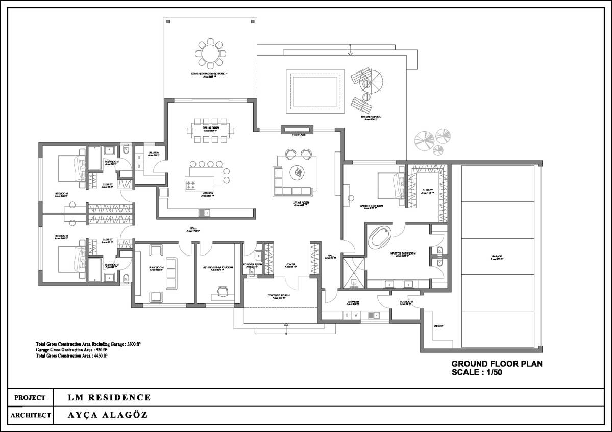 Design project for LM Residence Floor Plan in United States | Arcbazar