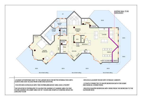 Design project for Level 2 Floor Plan ReDesign in United States | Arcbazar