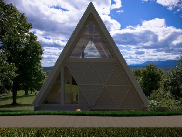Design project for An A-frame Camp Cabin in United States | Arcbazar