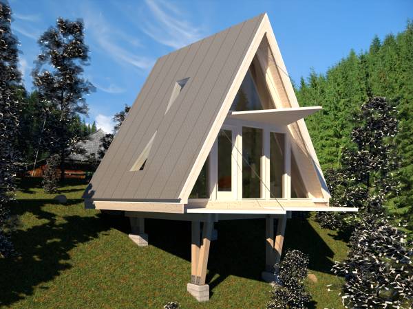 Design project for An A-frame Camp Cabin in United States | Arcbazar