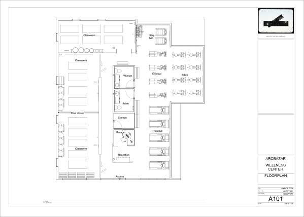 Design project for Wellness Center Floor Plan in United States | Arcbazar