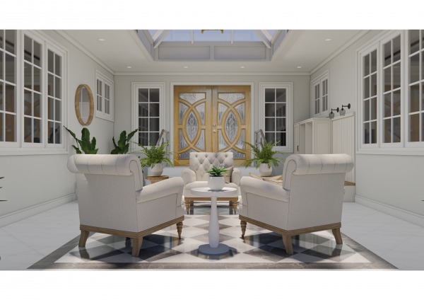 Design project for Design of an Enclosed Atrium that Serves as a Foyer ...