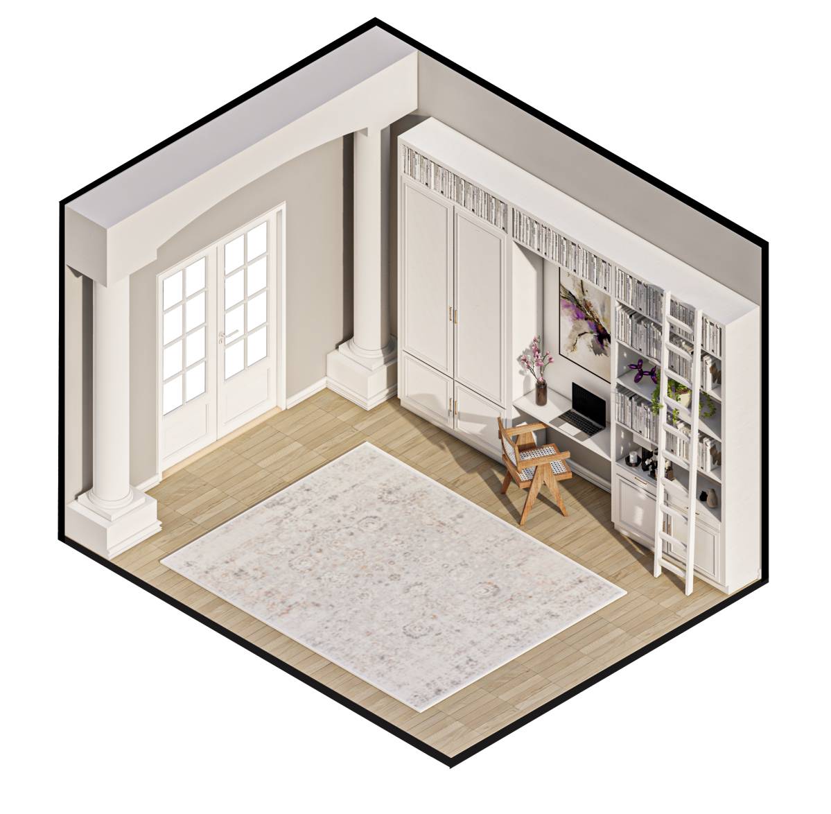 Design project for Library room and Mudroom in United States | Arcbazar