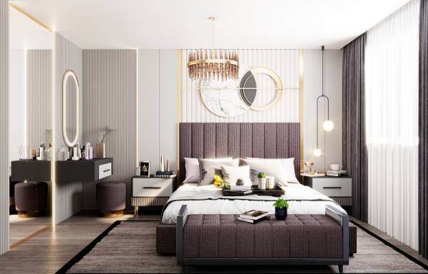 Design project for Furniture and decoration of the bedroom in Romania ...