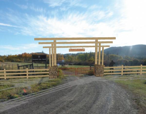 Agricultural Designed by James Carr - Ranch Entry Gate - CA | Arcbazar