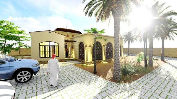 Design project for Small courtyard house plan in Saudi Arabia | Arcbazar