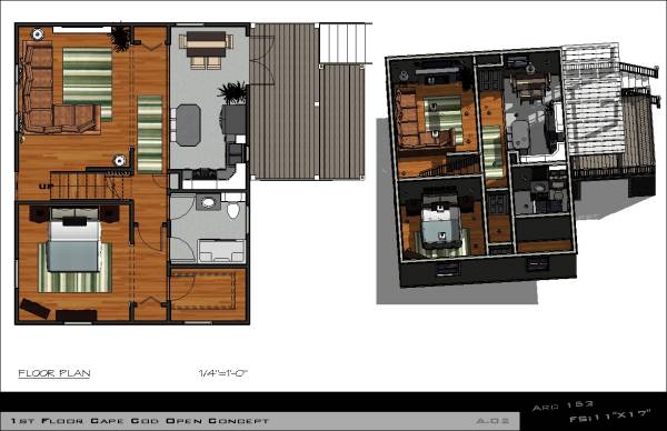 Design project for 1st Floor Cape Cod Open Concept in United States ...