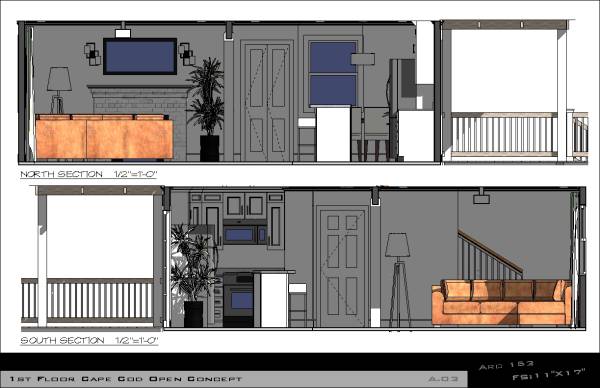 Design project for 1st Floor Cape Cod Open Concept in United States ...