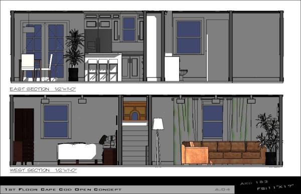 Design project for 1st Floor Cape Cod Open Concept in United States ...